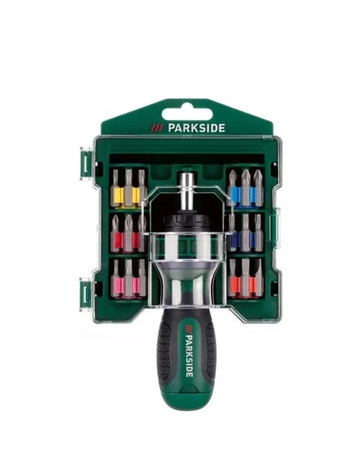 PARKSIDE RATCHET SCREWDRIVER Bit Set 31 piece £15.99 - PicClick UK