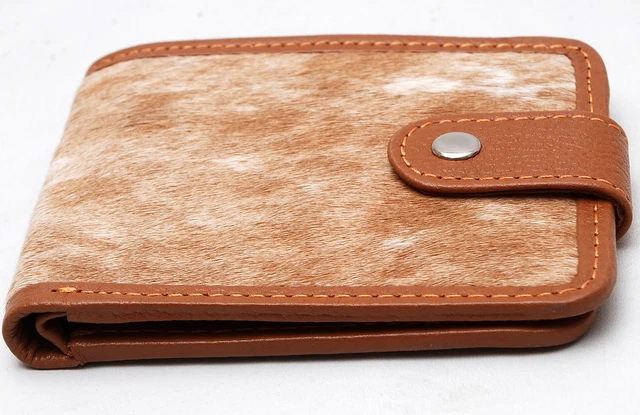 COW HIDE LEATHER Men/Gent Purse Luxury HAIR ON Leather Card Holder ...