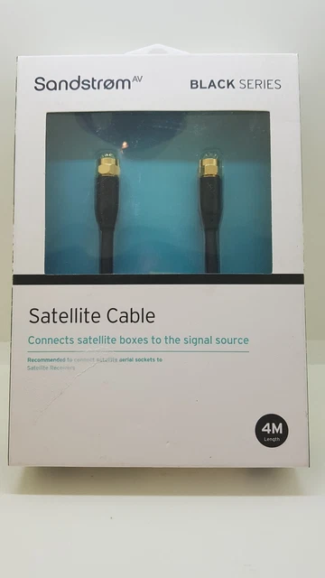 SANDSTROM AV BLACK Series F Type Extra Long Satellite Cable - 4 m £7.43 ...