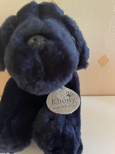 KEEL TOYS EBONY Black Labrador Puppy Dog Plush 8” Collar & Name Tag £8. ...
