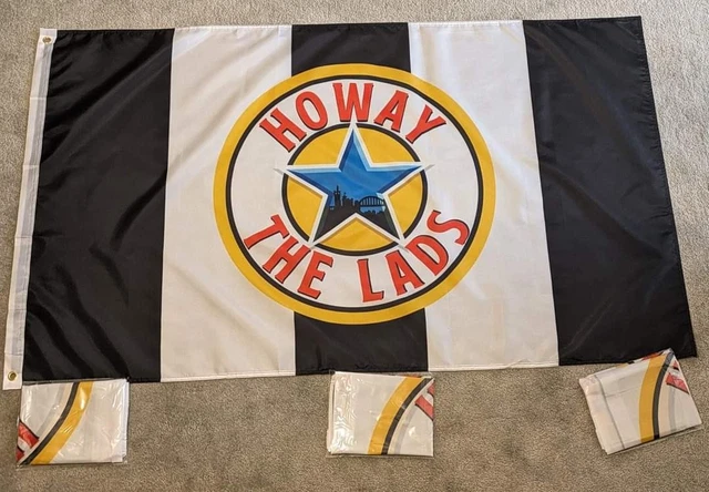NEWCASTLE UNITED HOWAY The Lads Football Flag Newcy Brown ale design ...