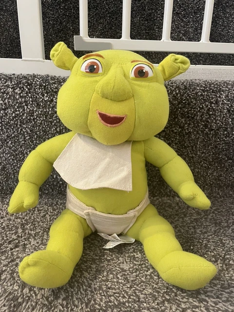 SHREK THE THIRD Baby Plush Ogre Soft Toy Green White Nappy Rare ...