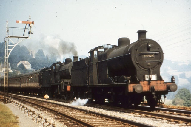 TRANSPORT RAILWAY COLOUR Slide 44424/S&D 2-8-0 Midford Viaduct 1960 £3. ...