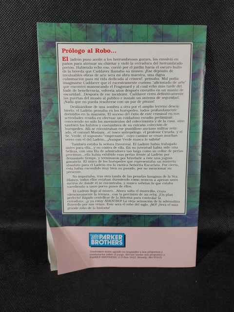 CLUE THE GREAT Museum Caper Spanish Instructions Board Game Replacement ...