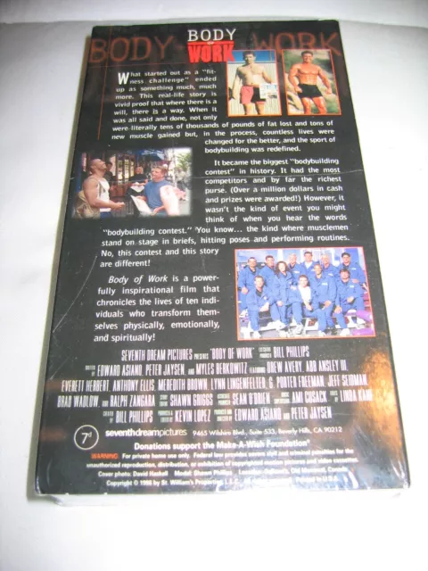 BODY OF WORK VHS Video Tape Bill Phillips Bodybuilding - 1998 New ...