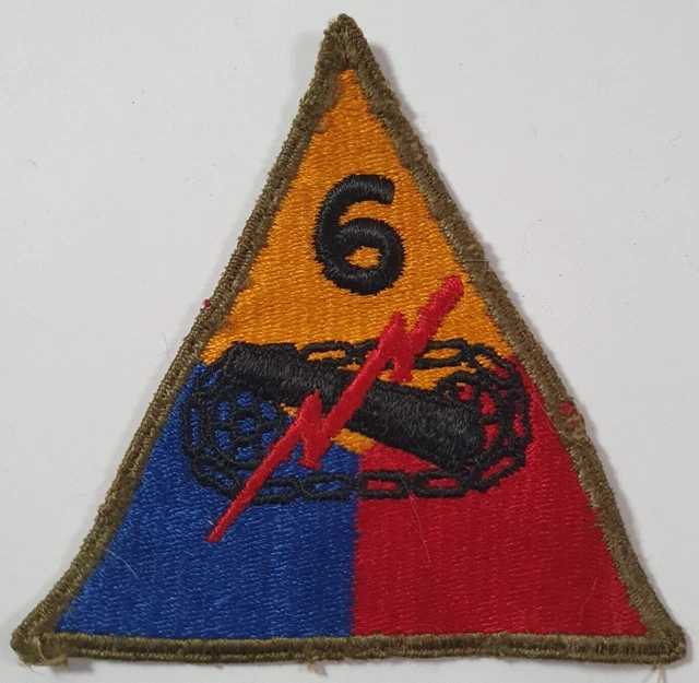 WW2 US ARMY 6th Armoured Division Patch Badge. United States Army EUR ...