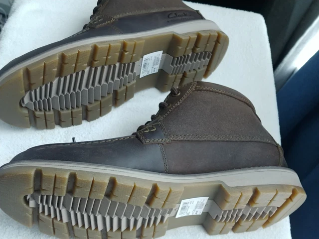 CLARKS MAPLEWALK MOC Brown Waterproof Boots Men US 9 M UK 8 EU 42 NIB ...