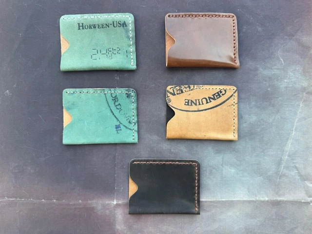 HORWEEN SHELL CORDOVAN porta carte porta soldi timbro Horween regalo ...