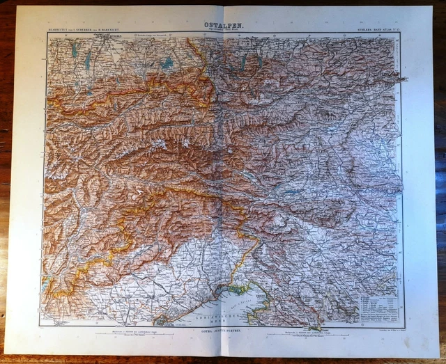 ANTIQUE MAP ITALY VENETIAN BORDER pre WW1 1905 Oldmap £24.03 - PicClick UK