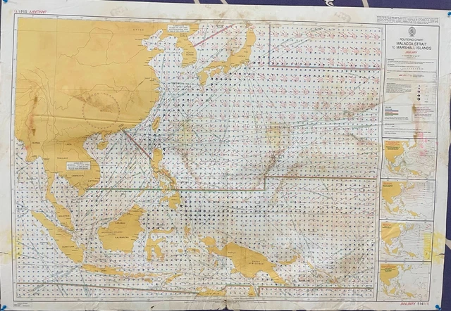AMIRAUTÉ 5141 (1) Routeing Tableau Malacca Strait Pour Marshall Îles ...