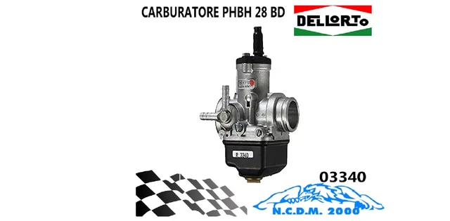03340 CARBURATEUR DELLORTO Phbh 28 Bd 4T Air Manuel Universel Moto ...
