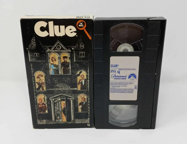 CLUE THE MOVIE VHS Tape 1985 Paramount Home Video Tim Curry 3 Surprise ...