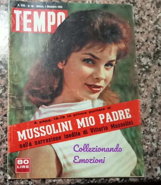 &TEMPO& RIVISTA VINTAGE-N48 1955-Mussolini-Mangano-Brando-Pickford-E ...