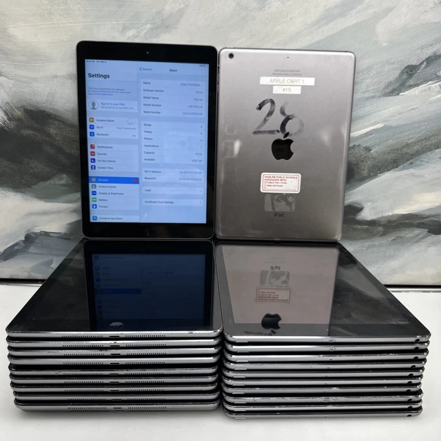 LOT DE 22 Apple iPad Air A1474 9,7" 16 Go gris Wi-Fi - verrouillé. TEL ...