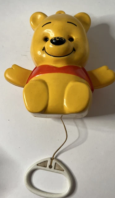 VINTAGE SEARS WINNIE the Pooh Musical Crib Toy Pull String 70's Disney ...