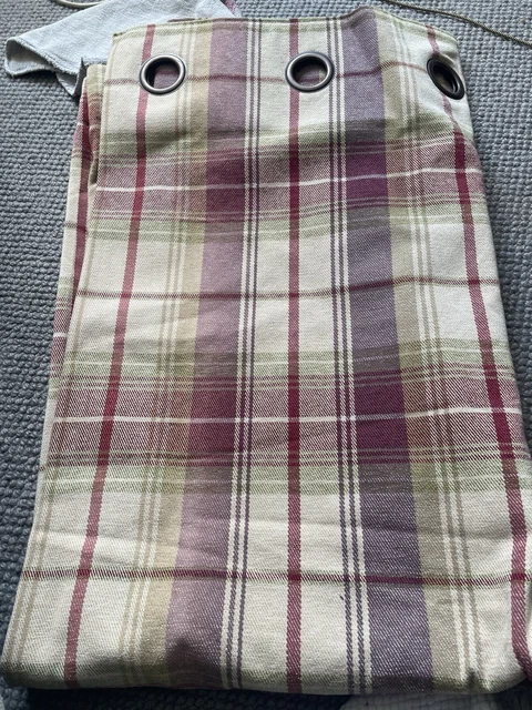 DORMA LUXURY LINENS Plaid Curtains Fully Lined £47.50 - PicClick UK
