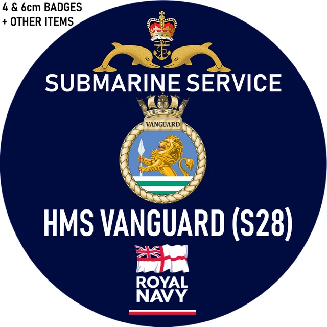ROYAL NAVY SUBMARINE SERVICE Pin Badges HMS VANGUARD badge keyrings ...