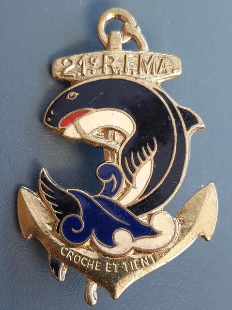 INSIGNE 21° RIMA Régiment d'Infanterie de Marine 1980s TDM ORIGINAL DRAGO badge EUR 12,99 ...