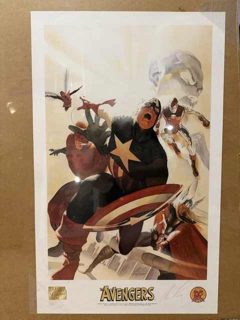 THE AVENGERS LITHOGRAPH Signed Print Alex Ross Dynamic Forces £69.45 ...