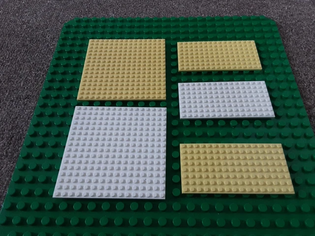 PIATTI BASE LEGO, 16x16 parte 91405 x 2 8x16 parte 92438 x3 bianco ...