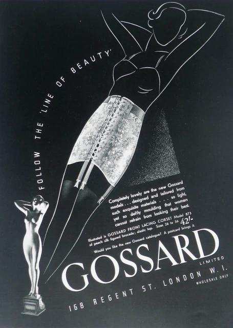 GOSSARD FRONT LACING Corset Underwear 1936 Advertisement Ad 8641 £10.00 ...
