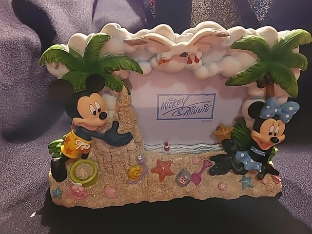 DISNEY MICKEY AND Minnie Mouse 3D Photo Picture Frame At Beach With ...