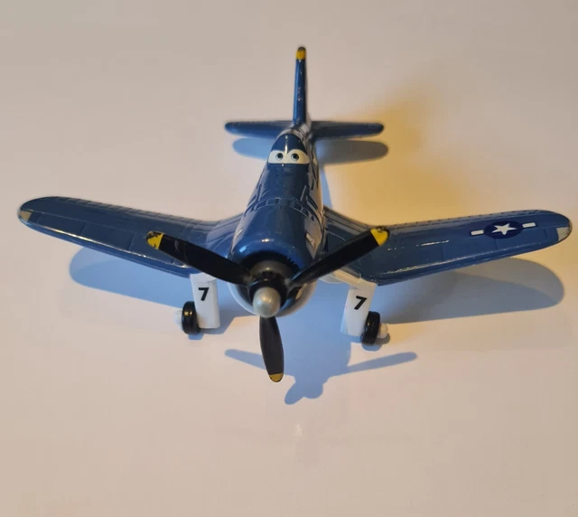 DISNEY PIXAR PLANES/CARS 3.5” Die-Cast JW Skipper #7 Blue Plane X9461 ...