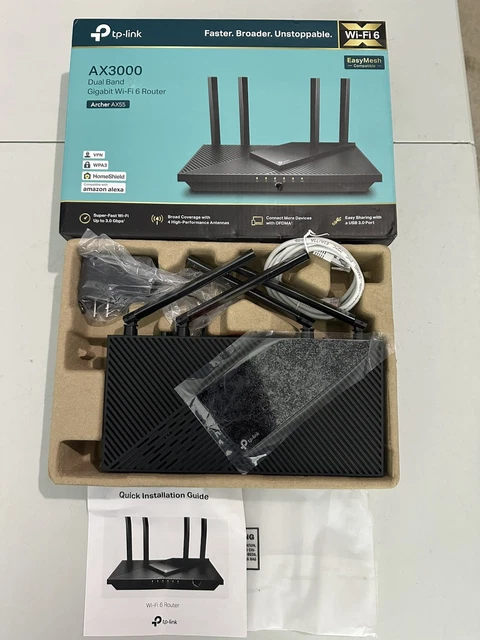 TP-LINK AX3000 DUAL-BAND Gigabit Wi-Fi 6 Router - Archer AX55 $61.75 ...