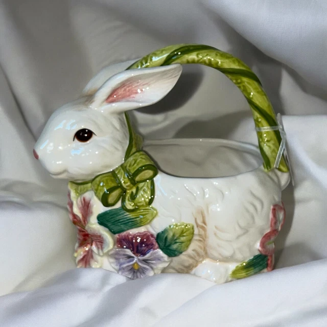 CORNER RUBY SPRING Collection Corner Ruby Bunny Rabbit Ceramic Basket ...