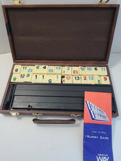 VINTAGE RUMMY-O TILE Game-Retro-Bar with Directions Clean Pressman £27. ...