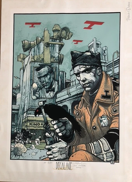 ENKI BILAL: LE SOLDAT - Sérigraphie - 1985 - HC 13/30 signé et dédicacé ...