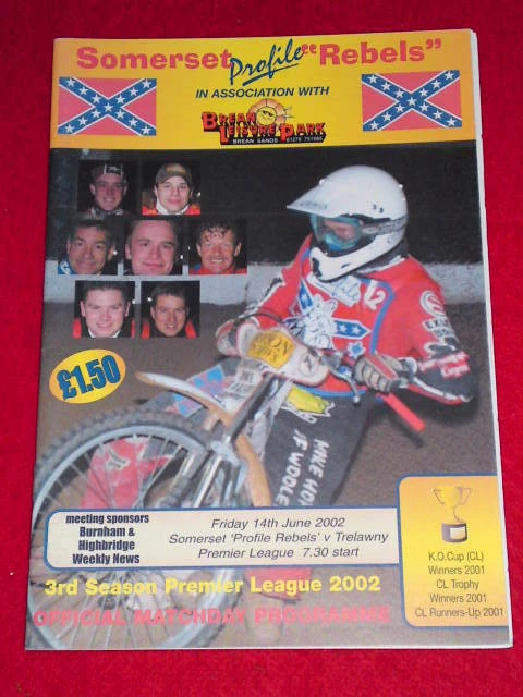 SPEEDWAY - SOMERSET v Trelawney - June 14 2002 £5.99 - PicClick UK