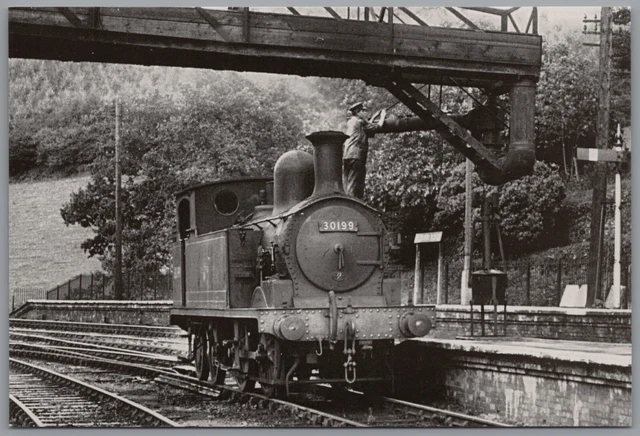 30199 STEAM LOCOMOTIVE taking water at Bodmin Road 1961 Railway ...