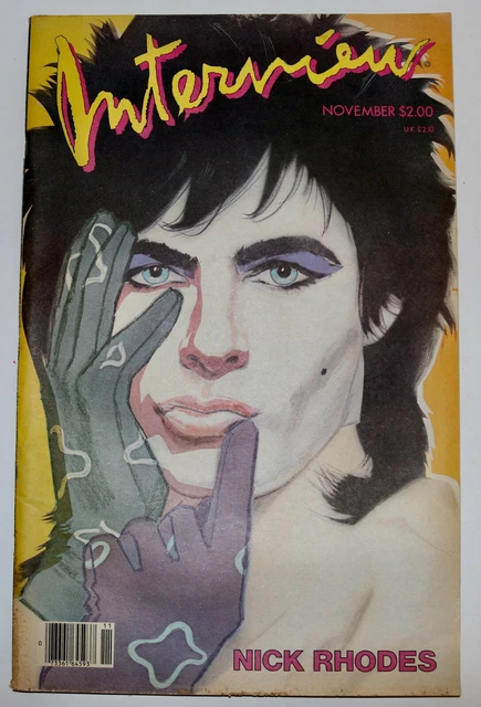 ANDY WARHOL'S INTERVIEW Magazine 1985 November cover NICK RHODES Duran ...