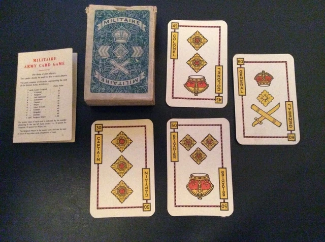 VINTAGE MILITAIRE CARD Game - A Rare British Army / Military Game ...