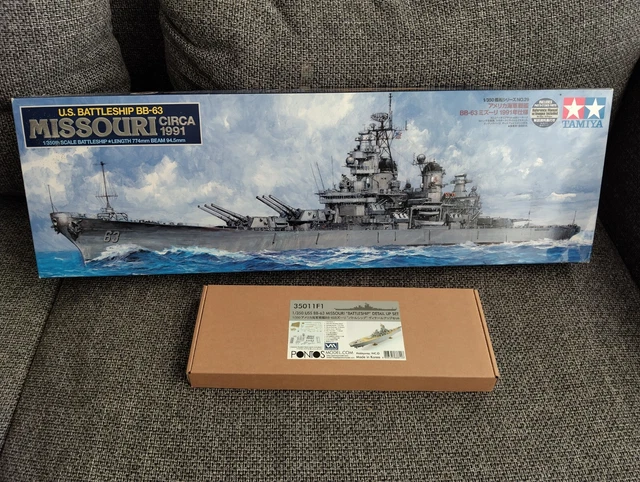 TAMIYA 78029 USS BB-63 Missouri 1991 + Pontos 35009F1 Detail Set 1/350 ...