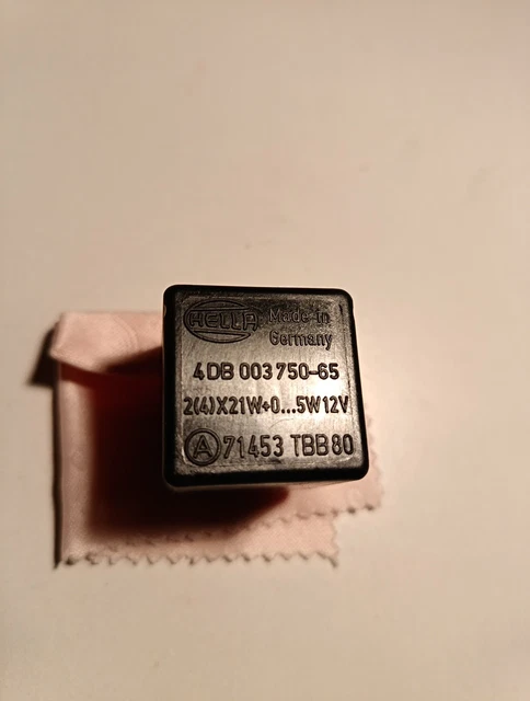 HELLA 71453 TBB80 Relay 3 Pin 4DB003750-65 Fits Several Models New Old ...