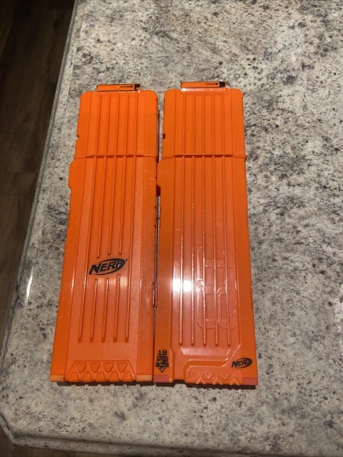 NERF N-STRIKE 18 Max Round Dart Gun Ammo Clip Magazine Lot Of 2 Orange ...