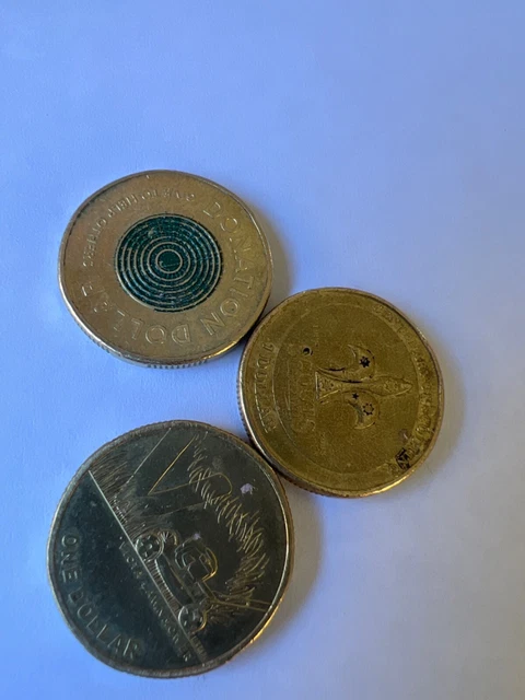 AUSTRALIAN DOLLAR COINS - Scouts $1 coin, Victa Mower $1 coin, Donation ...