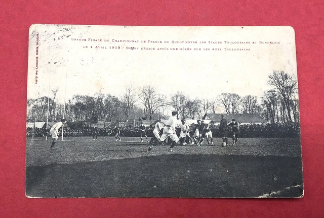 STADE TOULOUSAIN BORDELAIS Rugby Final France 1909 Postcard Labouche ...