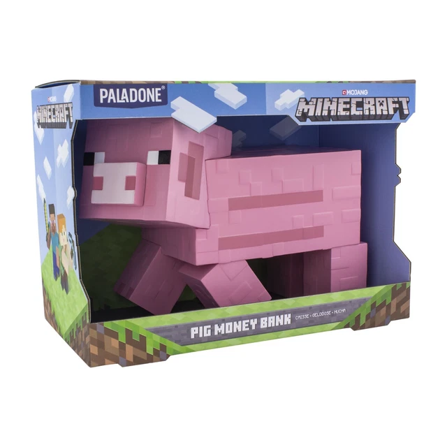 OFFICIAL MINECRAFT PIG PIGGY MONEY BANK Money Box Plastic 7.5" Long ...