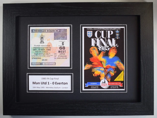 1985 FA CUP Final A4 Photo Ticket Display Football Programme Manchester ...