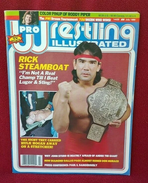 1989 Pro Wrestling Magazine Wcw Wwf Piper Steamboat Luger Sting Hogan Muraco Ric £1921