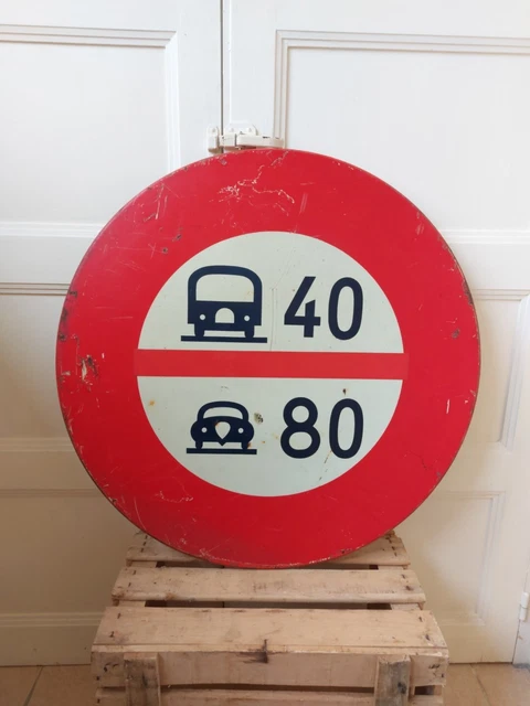 ANCIEN PANNEAU ROUTIER Année 1971 , Non Emaillée,Poids : 5 Kg ...