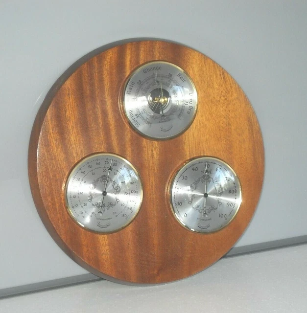 VINTAGE RETRO 1970S EAMES MID CENTURY WALL BAROMETER HYGROMETER ...