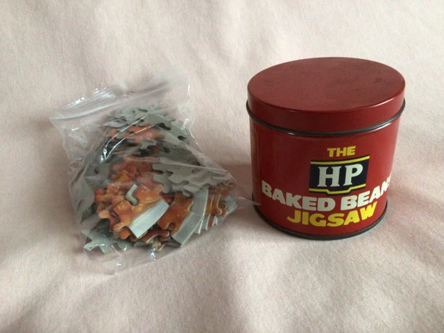 HP BAKED BEANS VINTAGE 1970’s ADVERTISING JIGSAW PUZZLE AND TIN IN GOOD ...