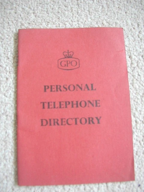 VINTAGE 1960S GPO PERSONAL TELEPHONE DIRECTORY + BT & TELECOM USER ...