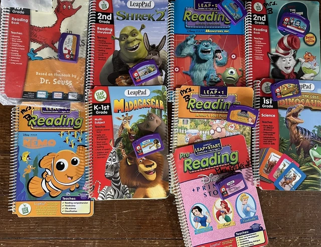 LOT OF 9 LeapFrog LeapPad Pre K - 2nd Grade Leap Frog Games Book ...