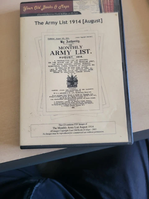 YOUR OLD BOOKS of maps the army list 1914 august dvd £31.91 - PicClick UK