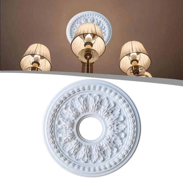 SEAMLESS INSTALLATION ROUND PU Ceiling Lamp Cover for Modern Interior ...